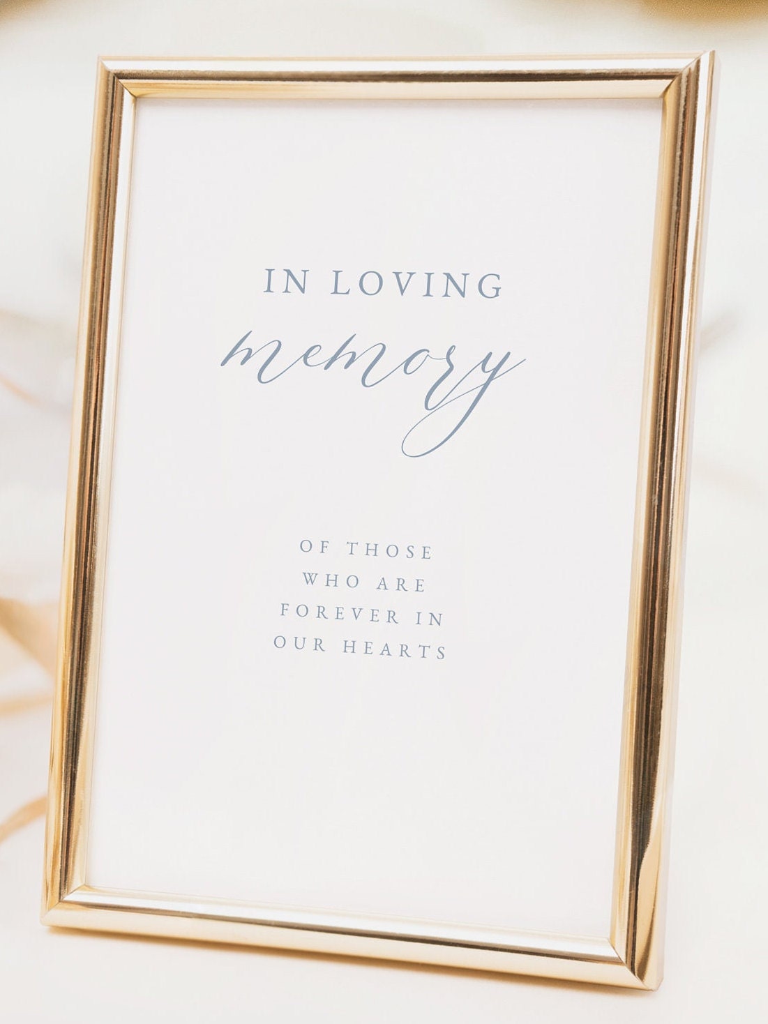 In Loving Memory Sign Template, Dusty Blue Wedding Sign, Printable in ...