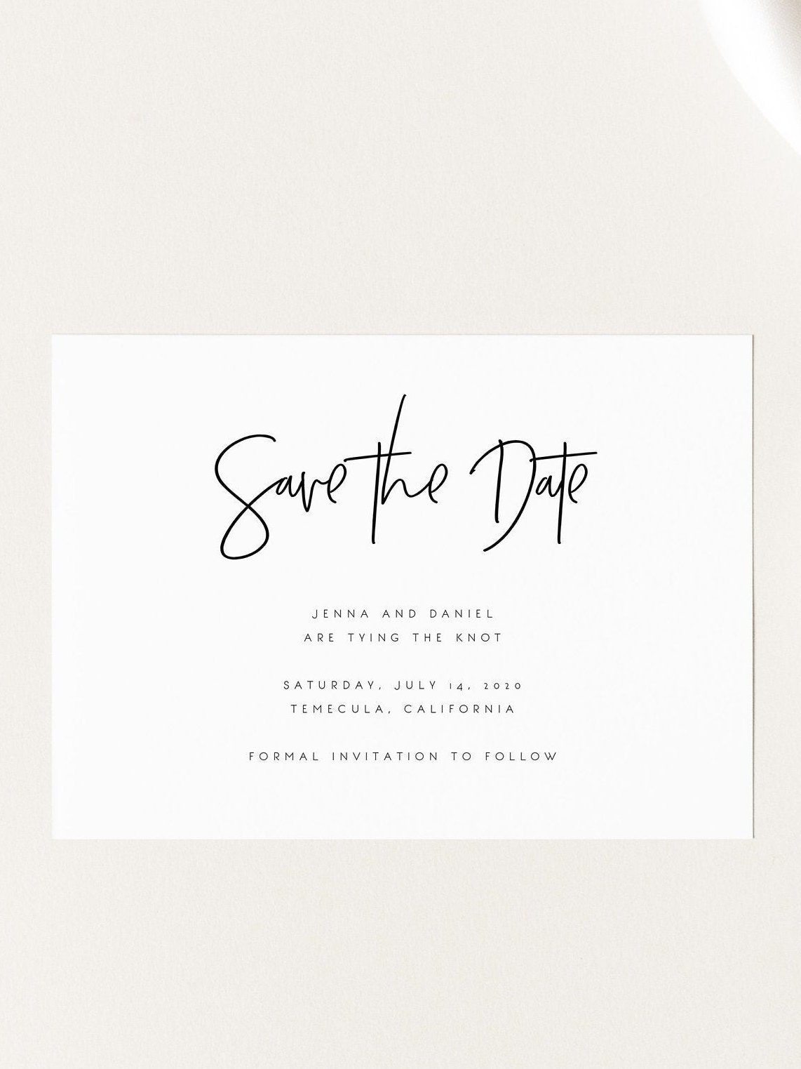 Editable Text Save the Date Template Vellum Save the Date - Etsy