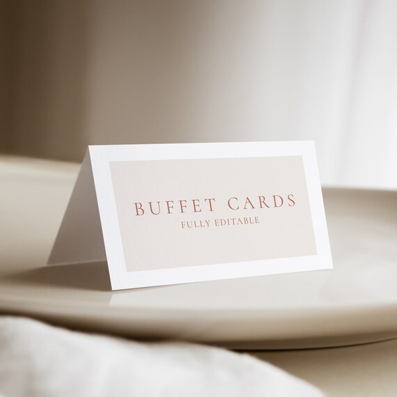 Plantilla De Etiqueta Para Mesa De Buffet De Comida