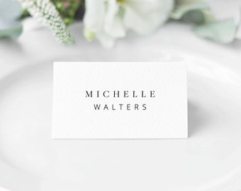 Wedding Place Cards Template Simple Plain Printable Place | Etsy