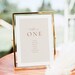 Minimalist Boho Table Number, Modern Beige Bridal Shower Table Numbers ...