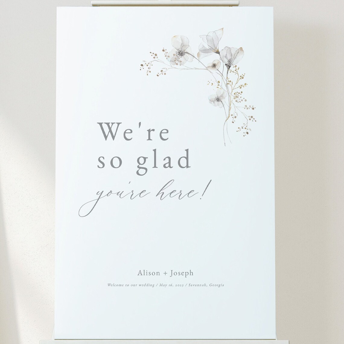 We're so Glad You're Here Sign Minimalist Welcome - Etsy