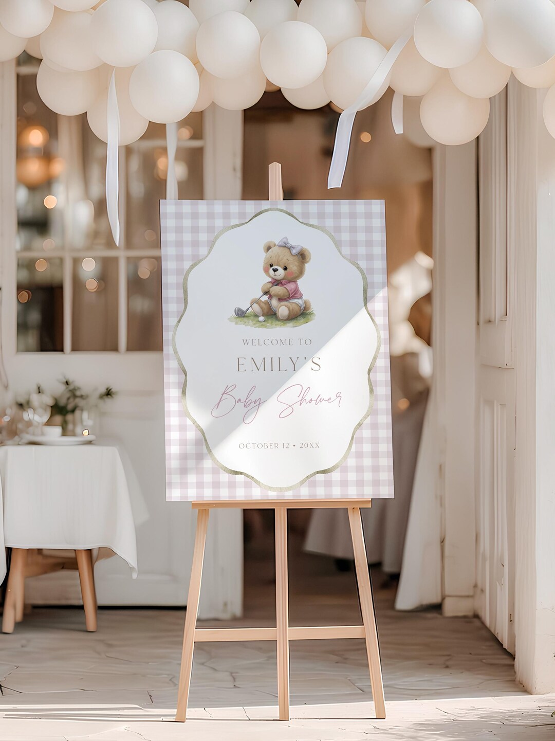 Golf Girl Baby Shower Welcome Sign (A Little Putter on the Way Theme ...
