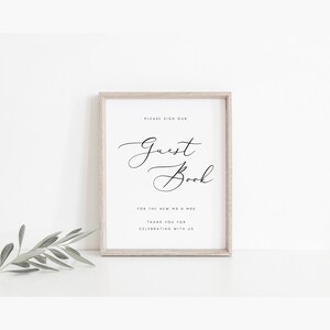Wedding Guest Book Sign Template Printable Guestbook Sign - Etsy