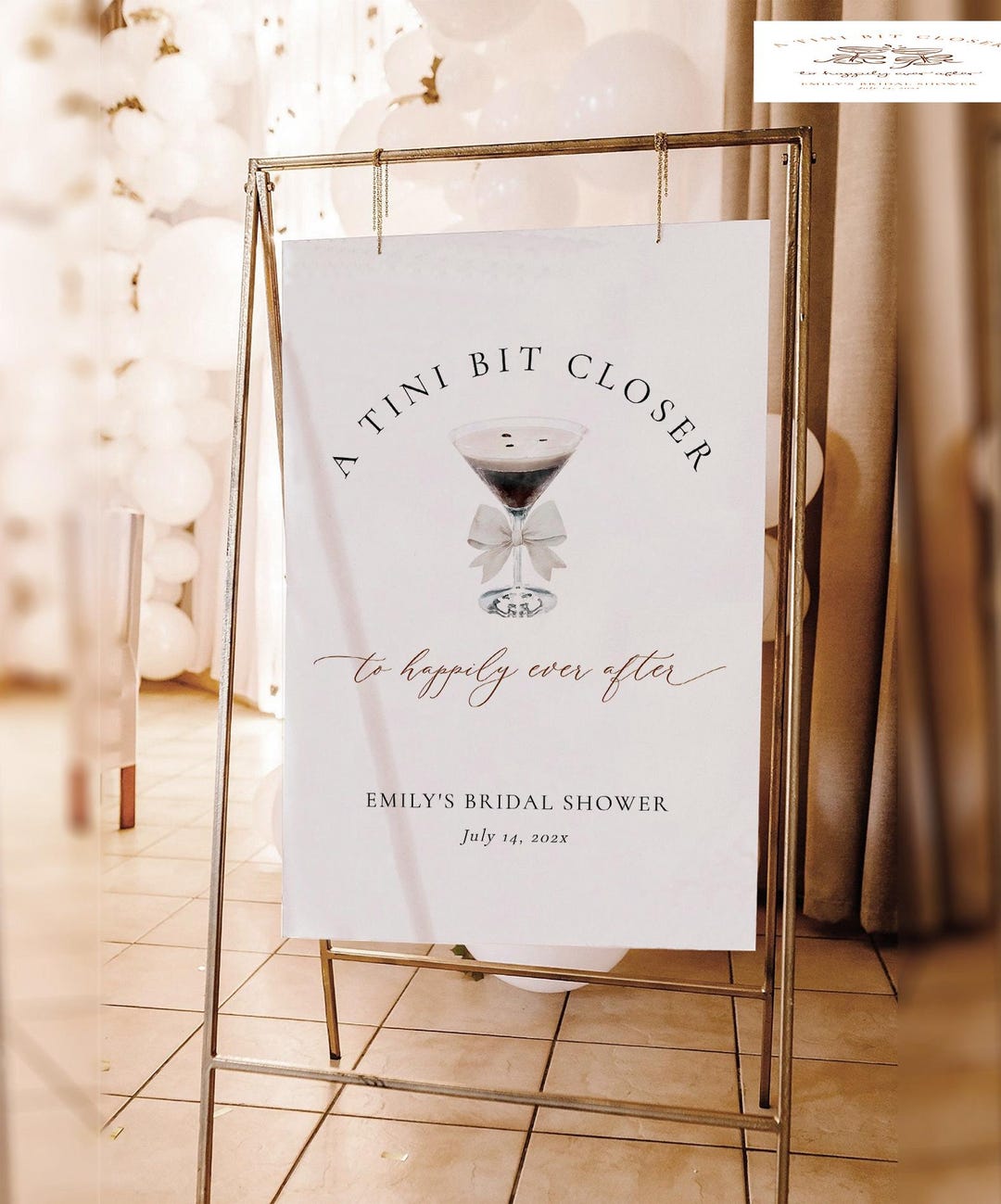 Espresso Martini Bridal Shower Welcome Sign (digital Download) - Etsy