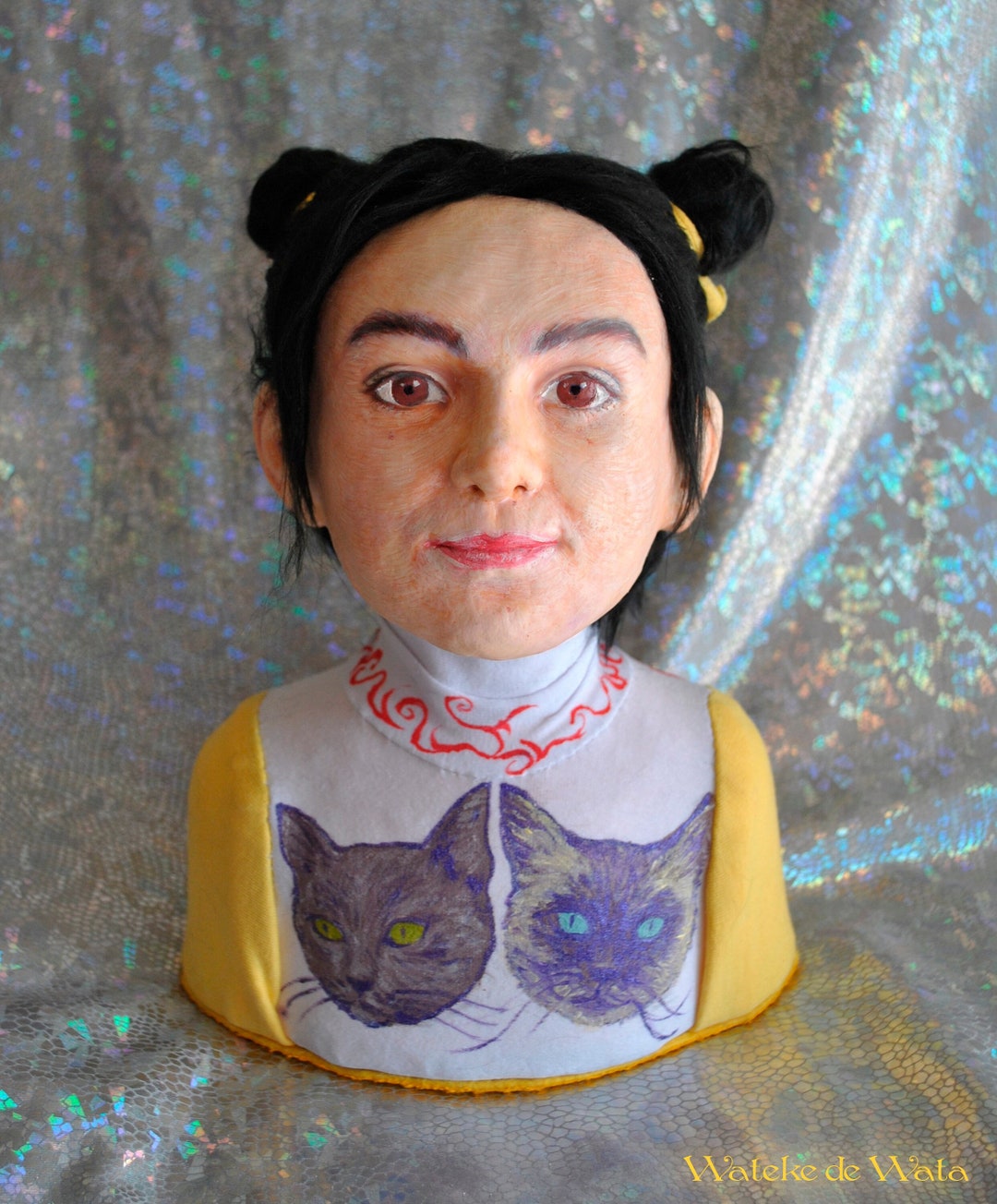 Personalized Bust Created From Photos, Measuring 22 Cm, With Synthetic ...