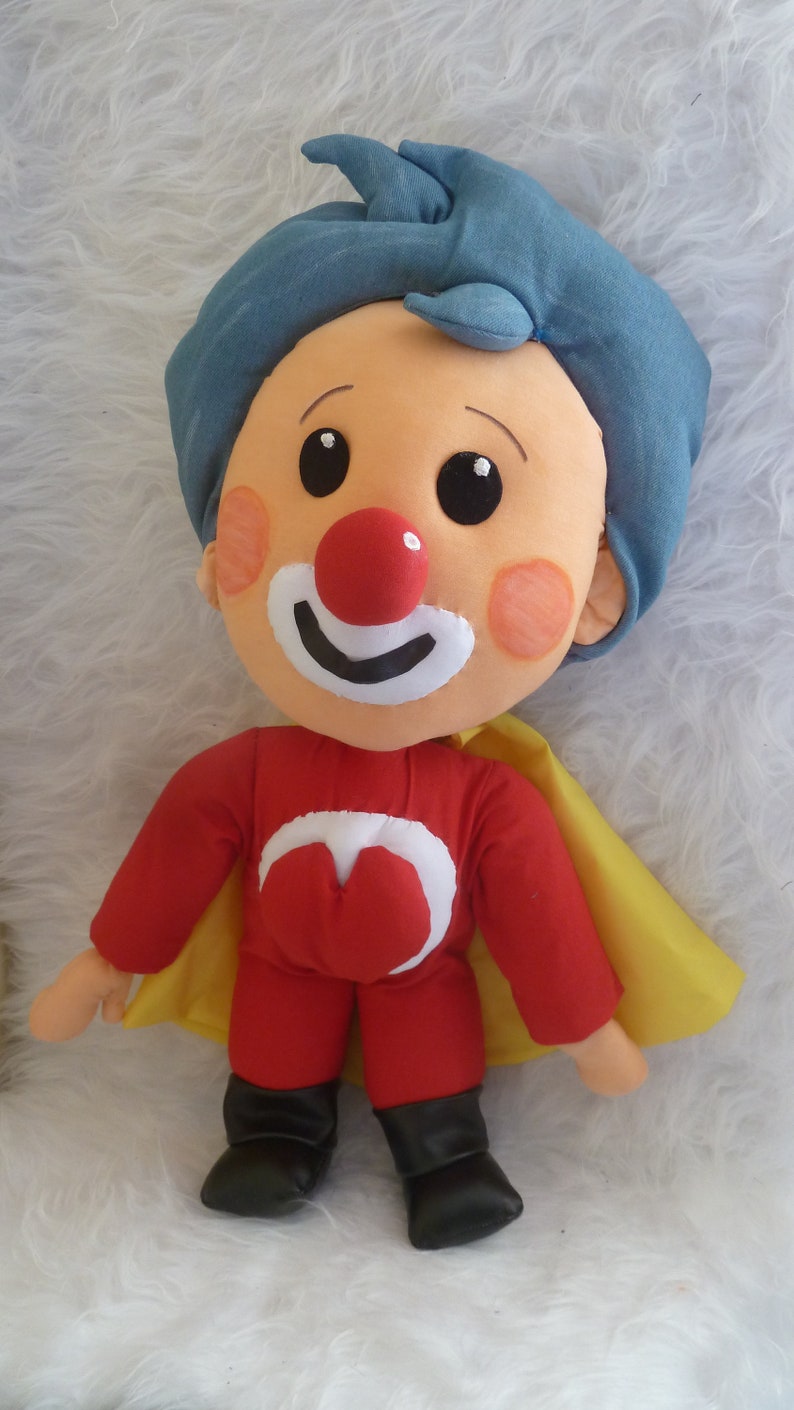 Plim Plim Clown Made of Washable Fabric, Soft, to Play - Etsy