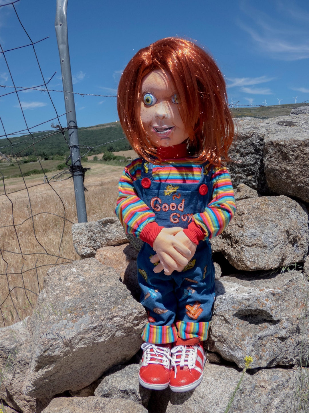 Chucky Artistic Fabric Doll Articulated Realistic Life Size 80cm Stands ...