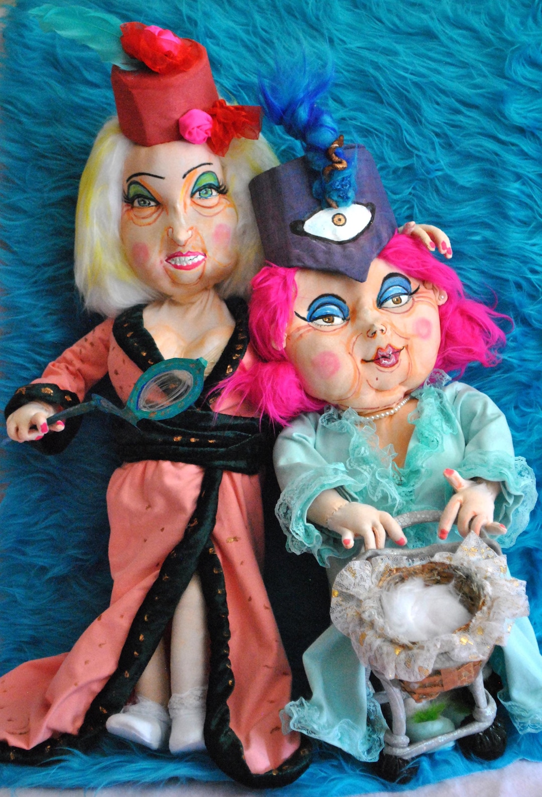 Coraline Jones, April Spink and Miriam Forcible Realistic Cloth Dolls ...