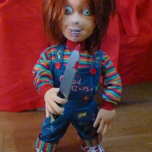 Chucky Artistic Fabric Doll Articulated Realistic Life Size 80cm Stands ...