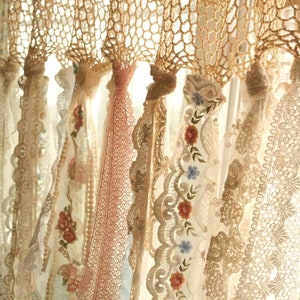 68 Romantic Backdrop Banner Curtain Rosette Handmade Romantic Window ...