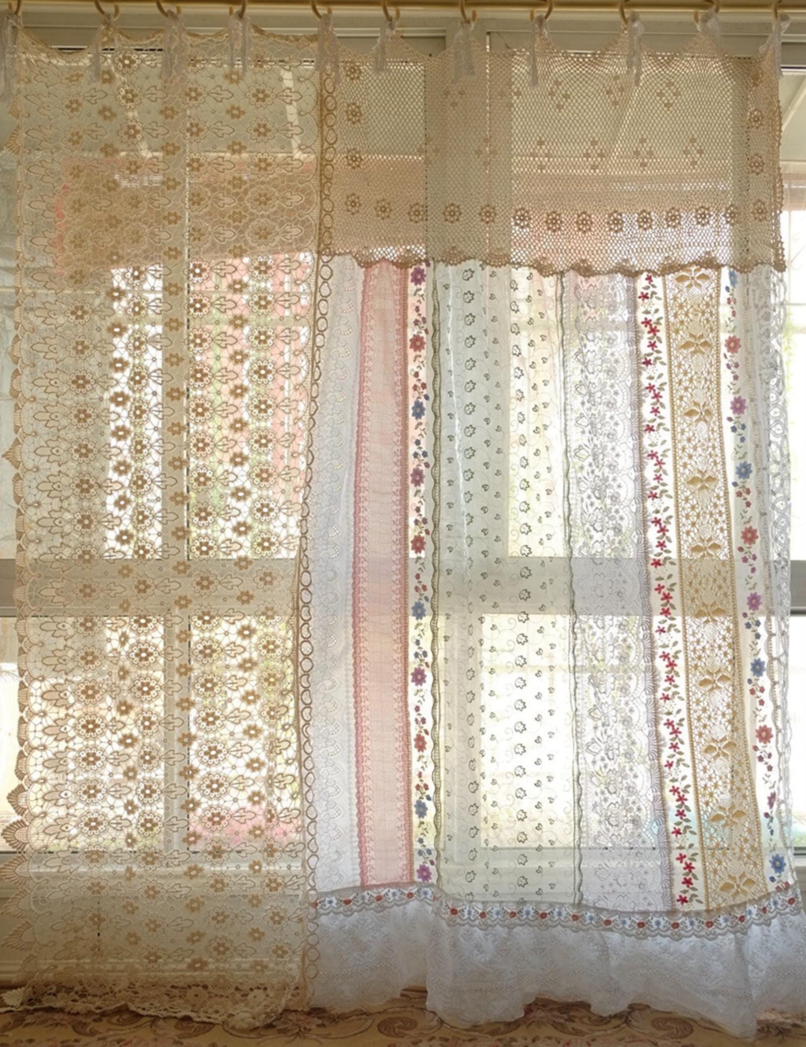 Huge Elegant Mediterranean Design Chic Shabby Vintage Lace Fringed ...