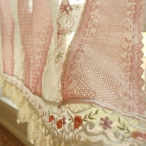 Elegant Romance SHABBY Chic Pink Cottage Rustic Lace Doily Fringed ...