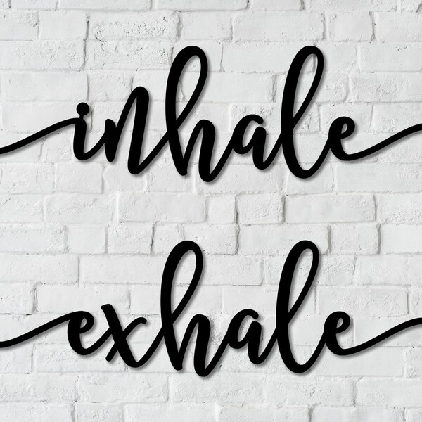 Inhale Exhale Signs - Etsy