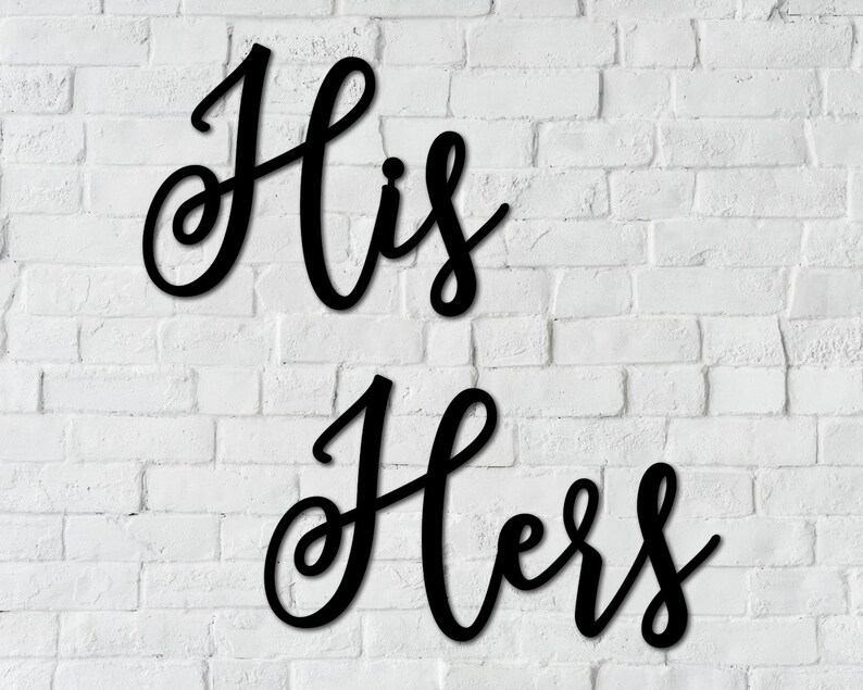 His and Hers Sign Couples Signs His Hers Sign Bathroom Signs - Etsy Canada