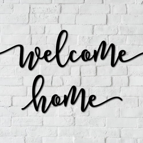 Outdoor Large Welcome Home Sign Metal Wall Art Large Metal - Etsy