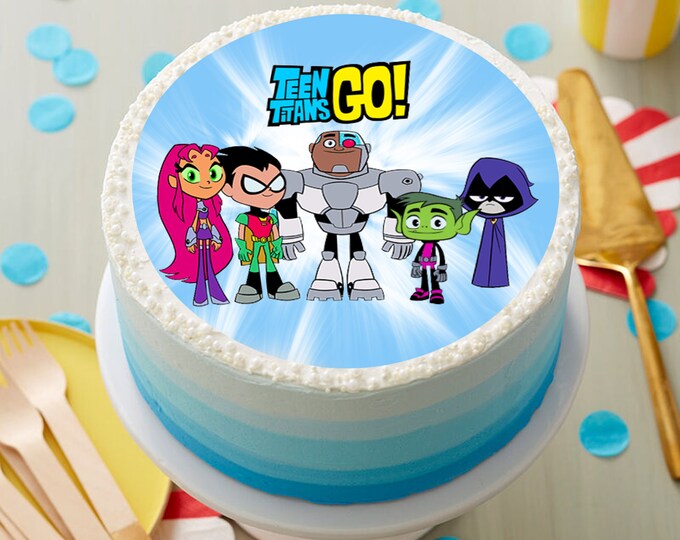 Teen Titans Edible Cake Topper - Etsy