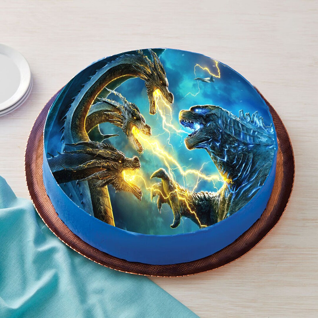 Godzilla Edible Cake Topper Icing Sugar Paper - Etsy