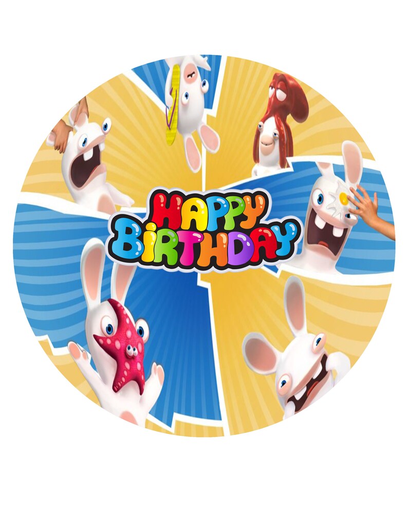 Rabbids Invasion Edible Cake Topper - Etsy Ireland