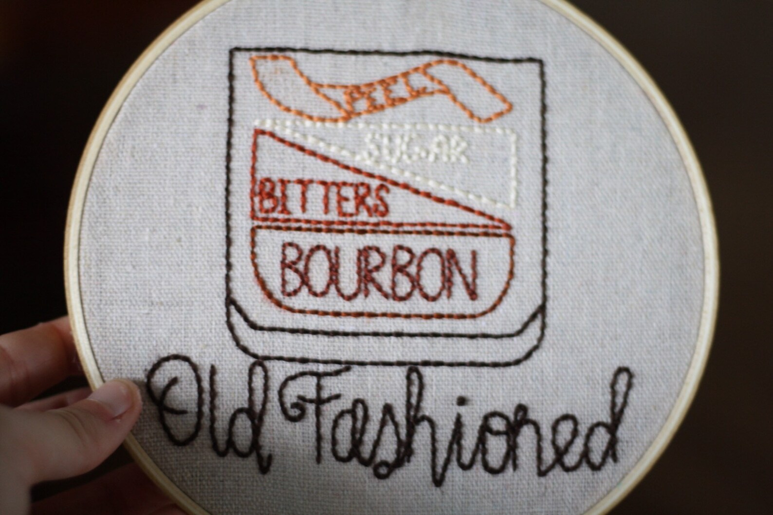 Old Fashioned Embroidery Art / Hand Embroidered Old Fashioned Hoop ...