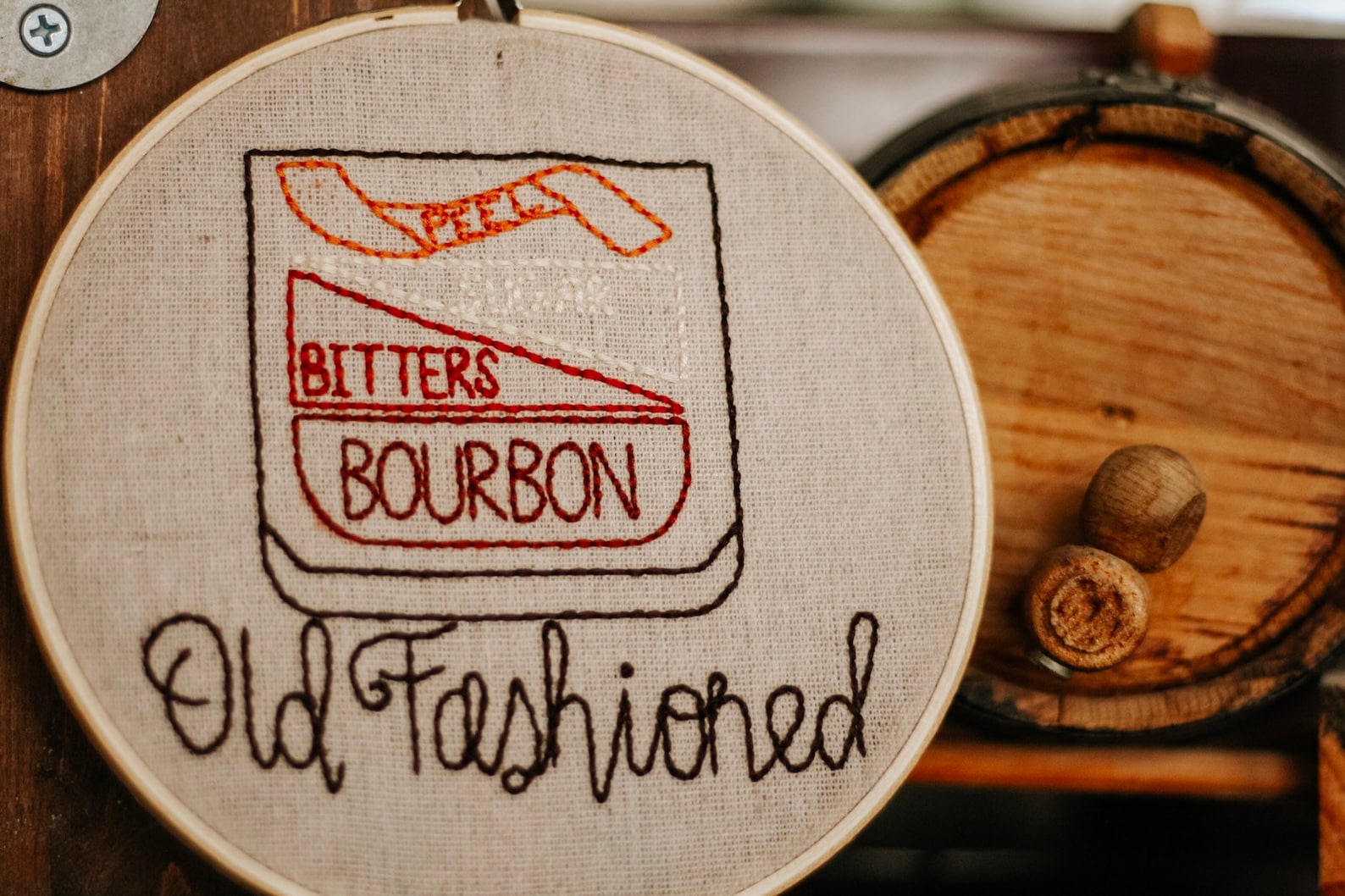 Old Fashioned Embroidery Art / Hand Embroidered Old Fashioned Hoop ...