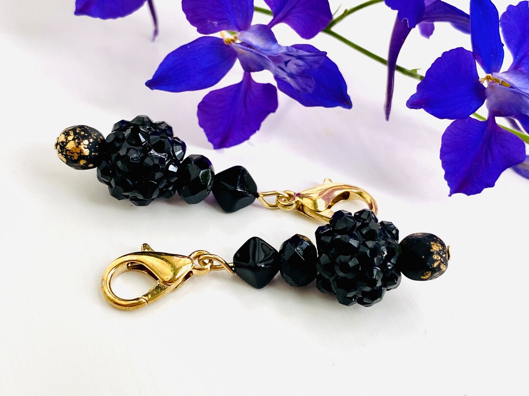 1 Beaded Black Zipper Pull Zipper Pulls for Purses Zipper - Etsy