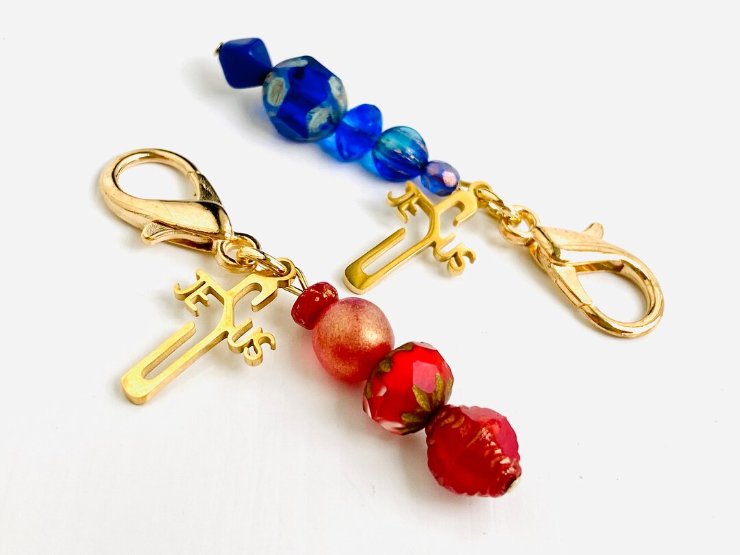 1 Beaded Jesus Zipper Pull, Christian Gifts, Jesus Zipper Charm, Pastor ...