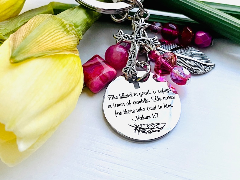 Inspirational Keychain Bible Verse Keychain Purse Charm | Etsy