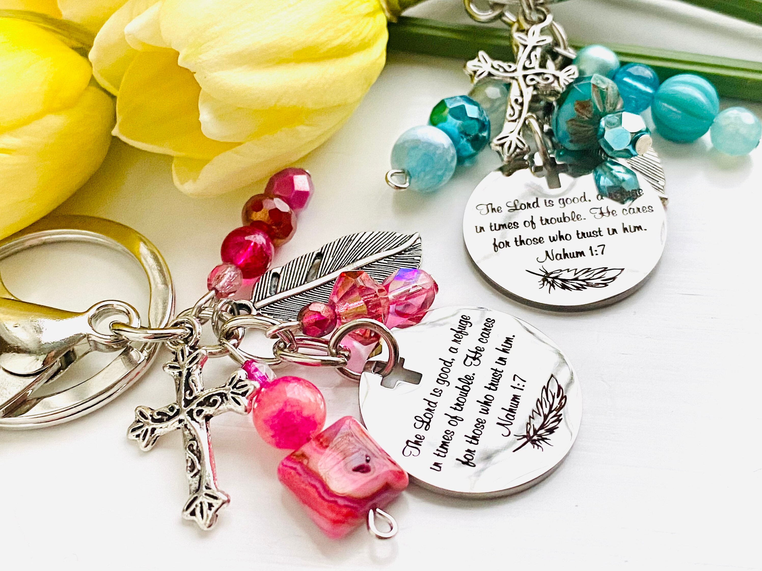 Inspirational Keychain Bible Verse Keychain Purse Charm | Etsy
