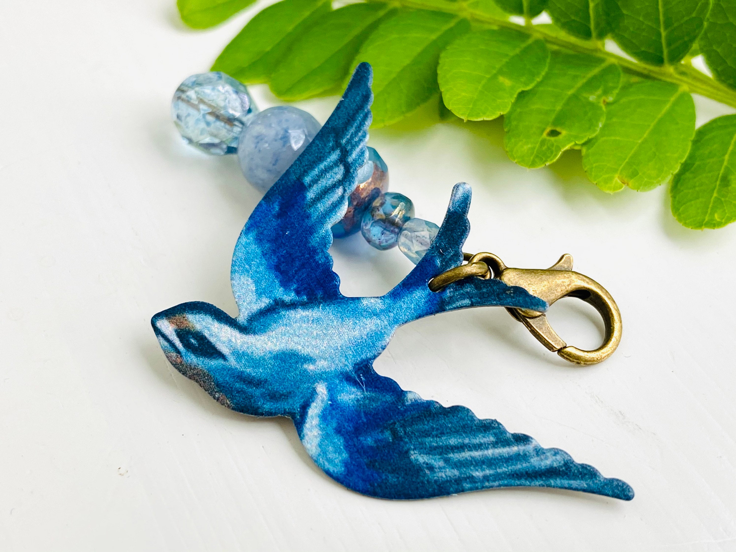 Swooping Blue Bird Zipper Pull Swallow Zipper Pull Zipper | Etsy