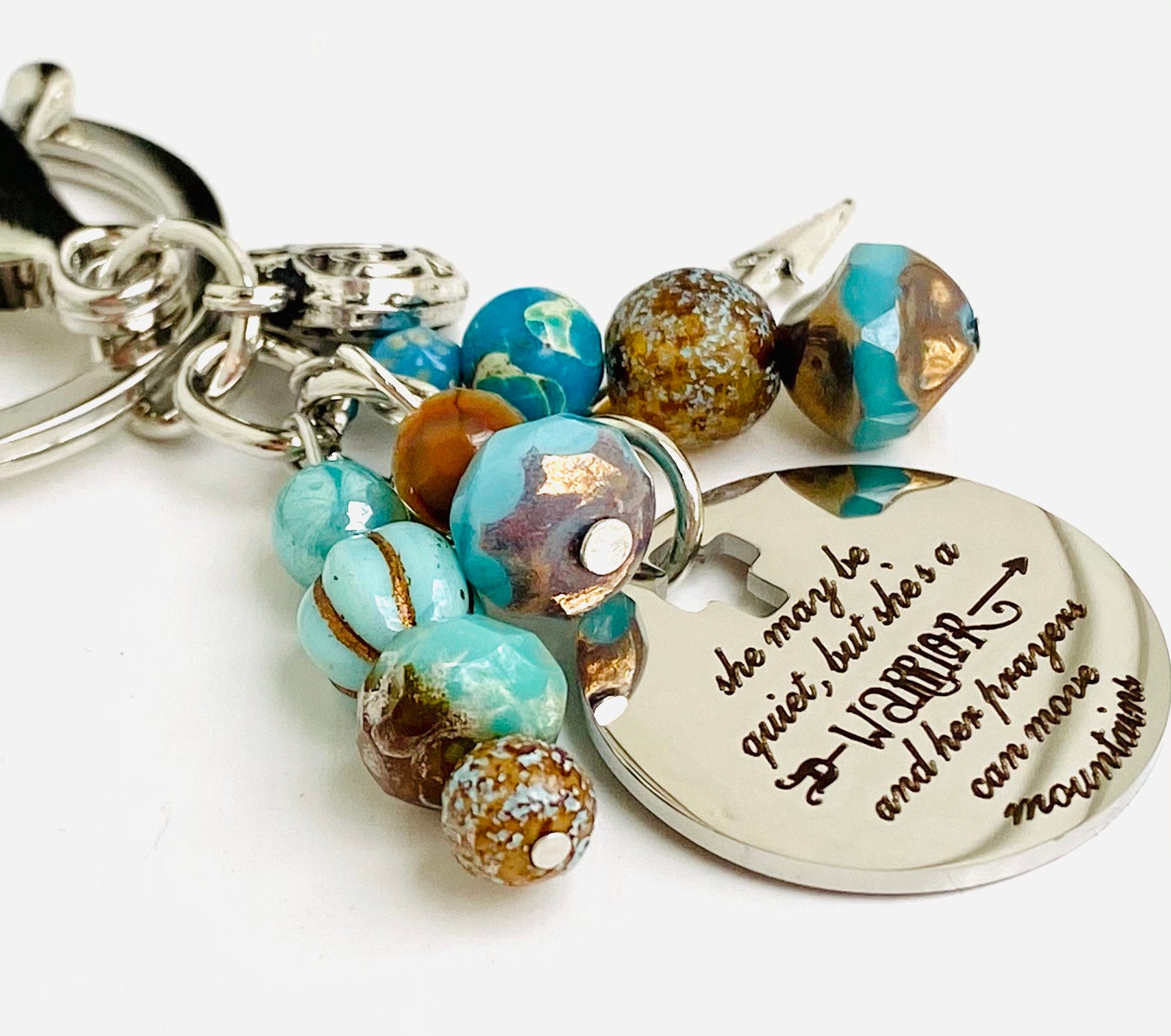 Prayer Warrior Keychain Inspirational Keychain Encouragement | Etsy