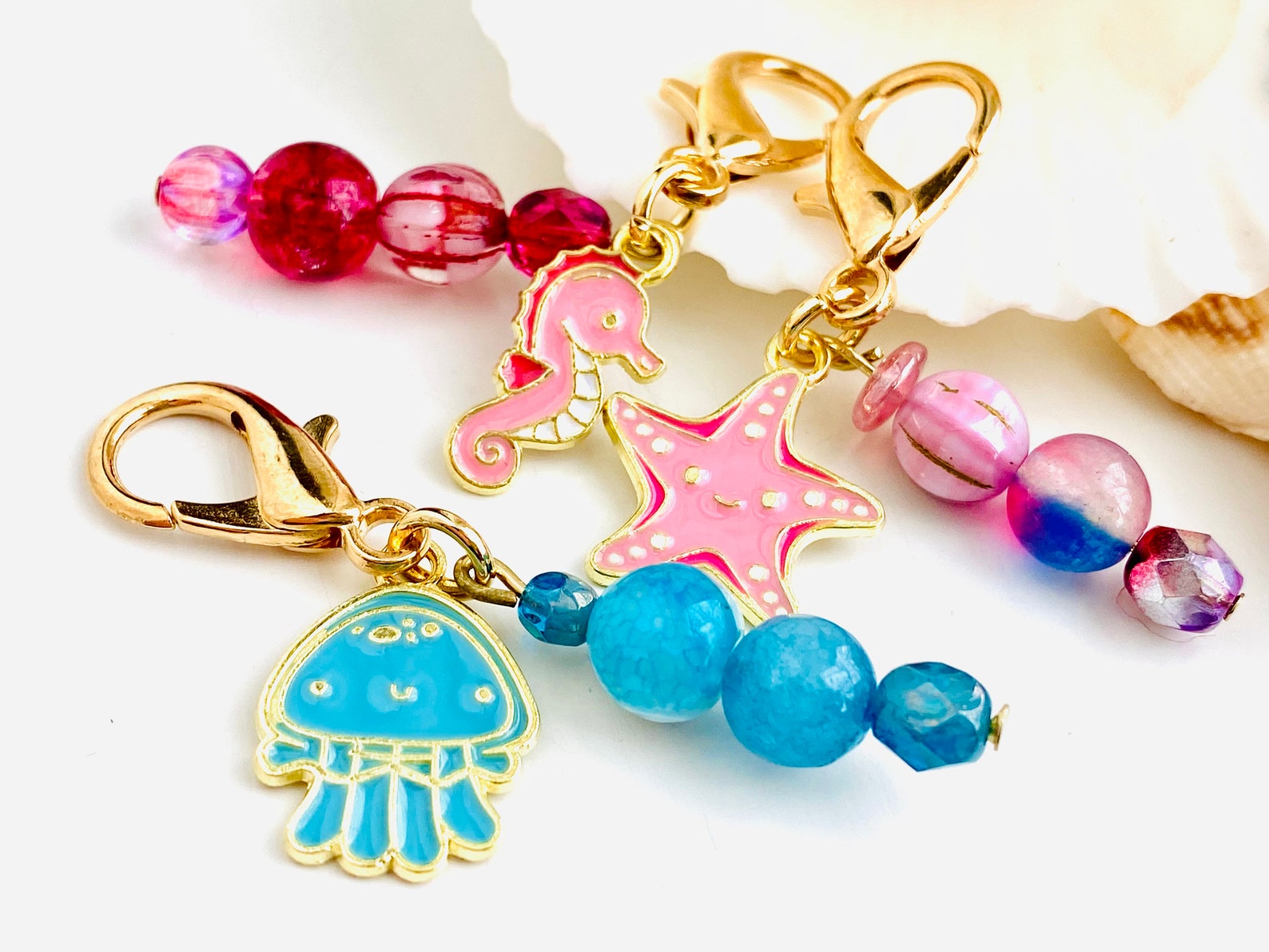 1 Ocean Friends Zipper Pull, Enamel Sea Turtle Zipper Charm, Zipper ...