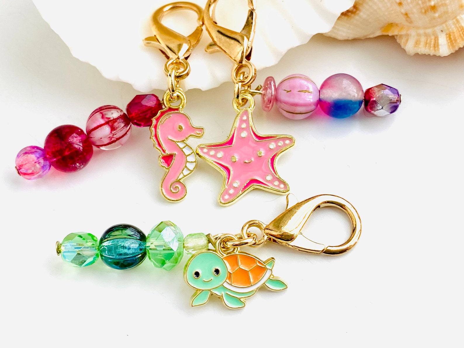 1 Ocean Friends Zipper Pull, Enamel Sea Turtle Zipper Charm, Zipper ...