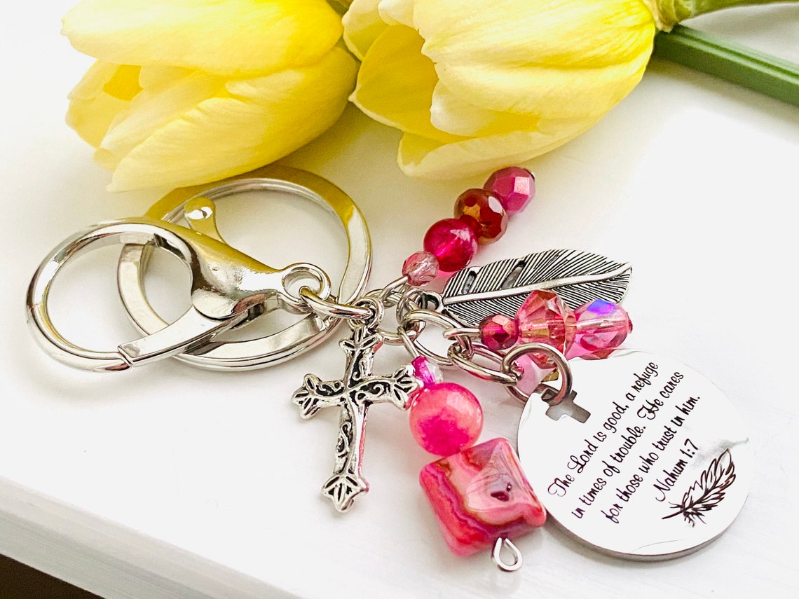 Inspirational Keychain Bible Verse Keychain Purse Charm | Etsy