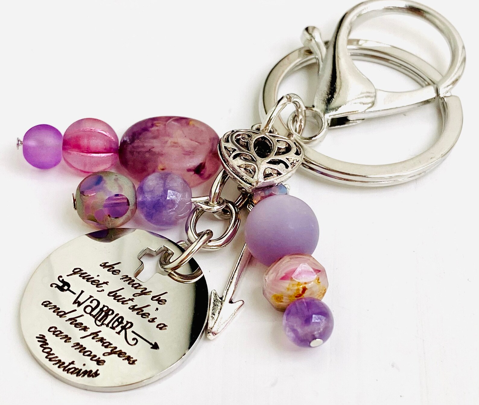 Prayer Warrior Keychain Inspirational Keychain Encouragement | Etsy