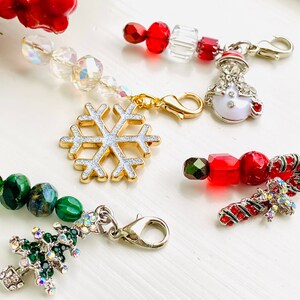 Christmas Zipper Pulls, Rhinestone Zipper Pulls, Christmas Accessories ...