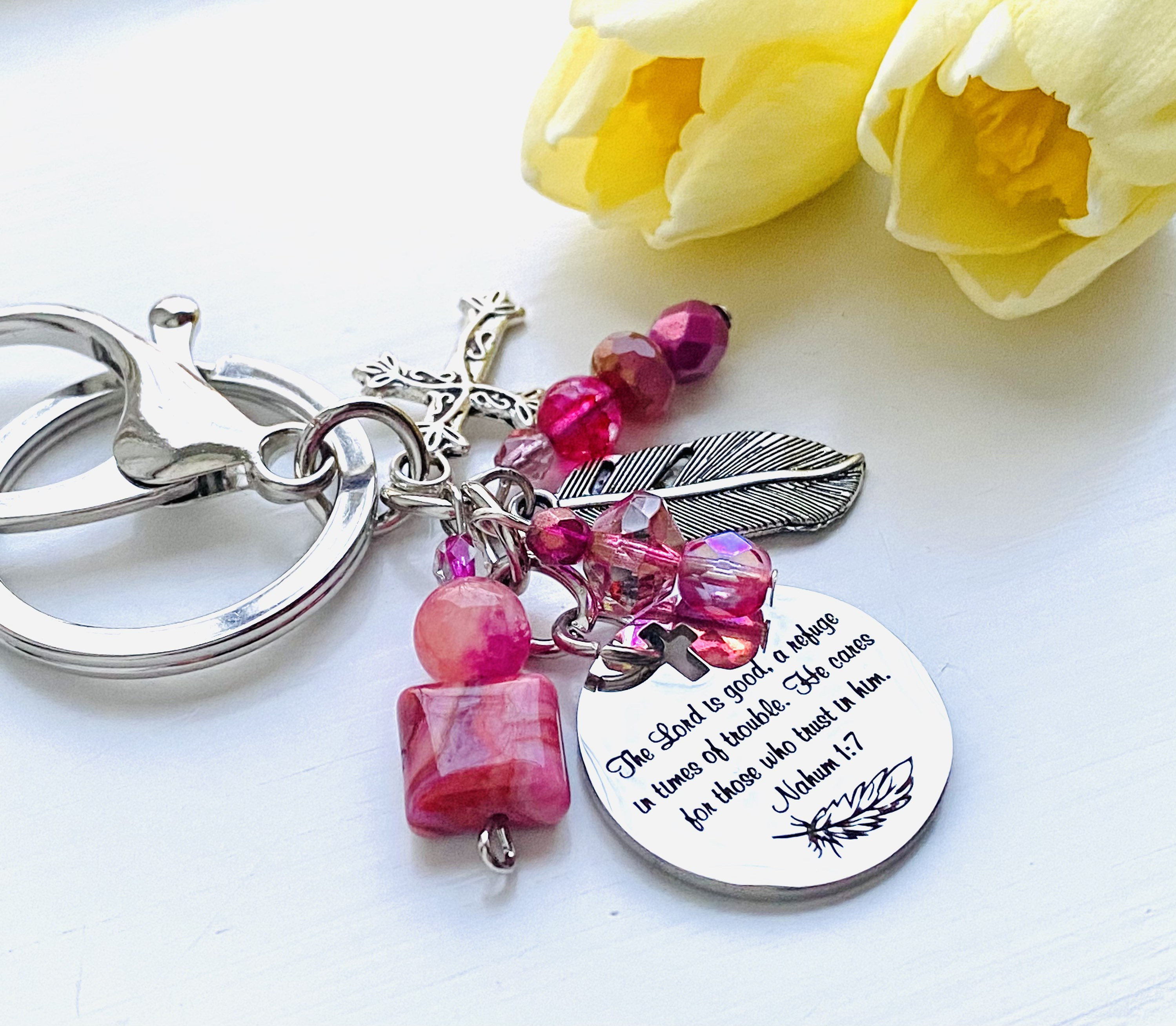 Inspirational Keychain Bible Verse Keychain Purse Charm | Etsy