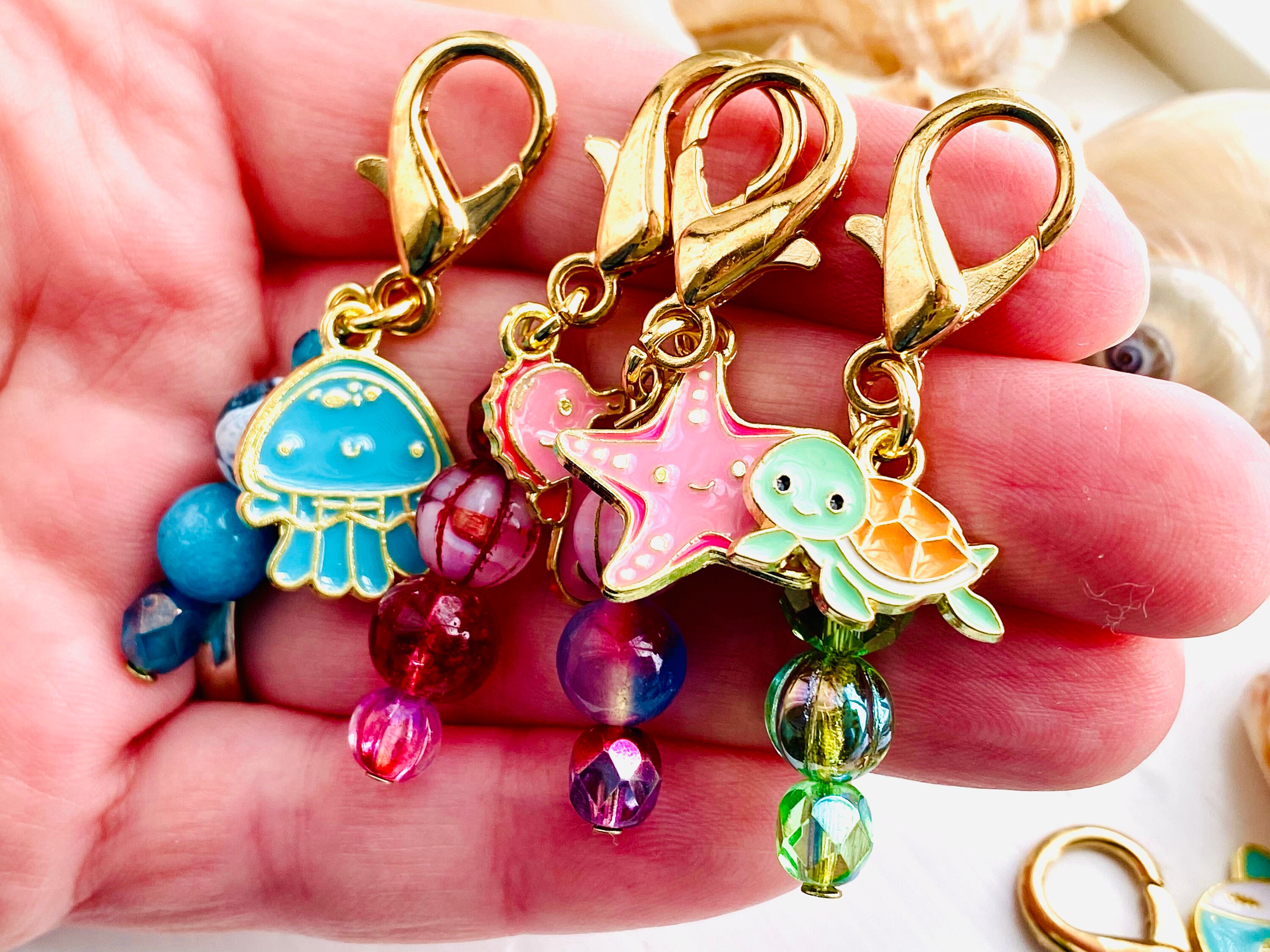 1 Ocean Friends Zipper Pull, Enamel Sea Turtle Zipper Charm, Zipper ...