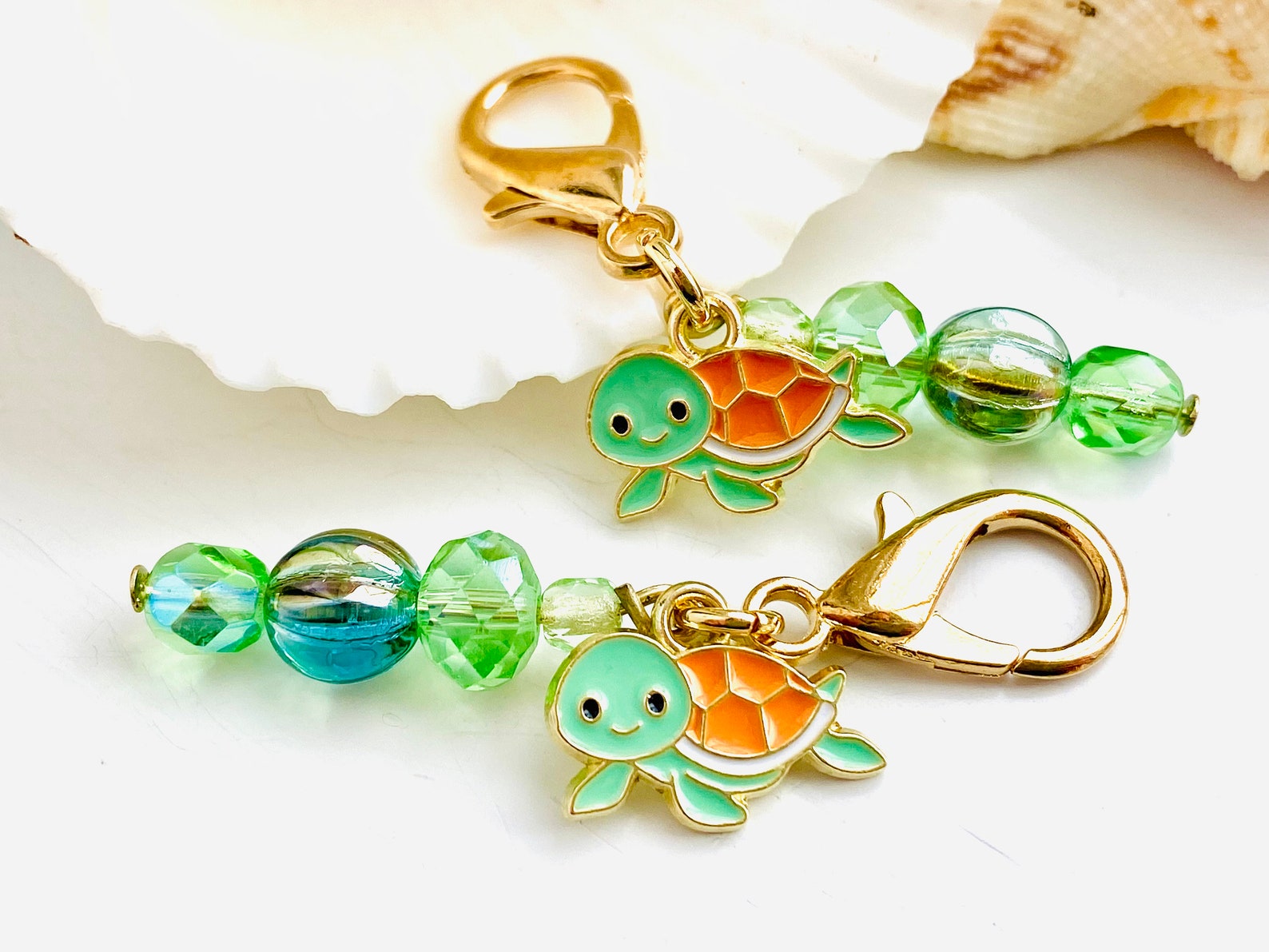 1 Ocean Friends Zipper Pull, Enamel Sea Turtle Zipper Charm, Zipper ...