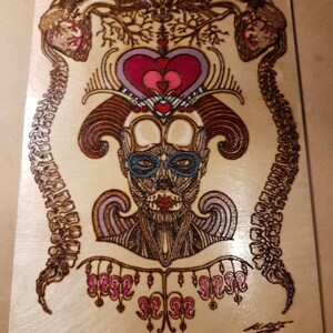 Unframed A3 Size Queen of Hearts Using Anatomy and Sugar Skull Tattoo ...