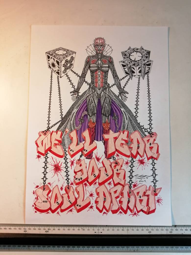 Unframed A3 Size female Pinhead From Hellraiser - Etsy