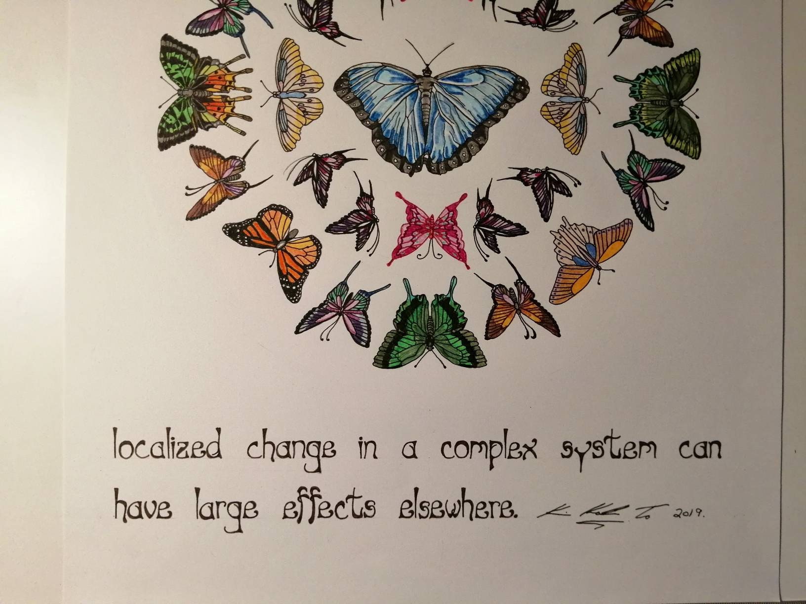 Unframed A3 Size butterfly Effect Graphic - Etsy