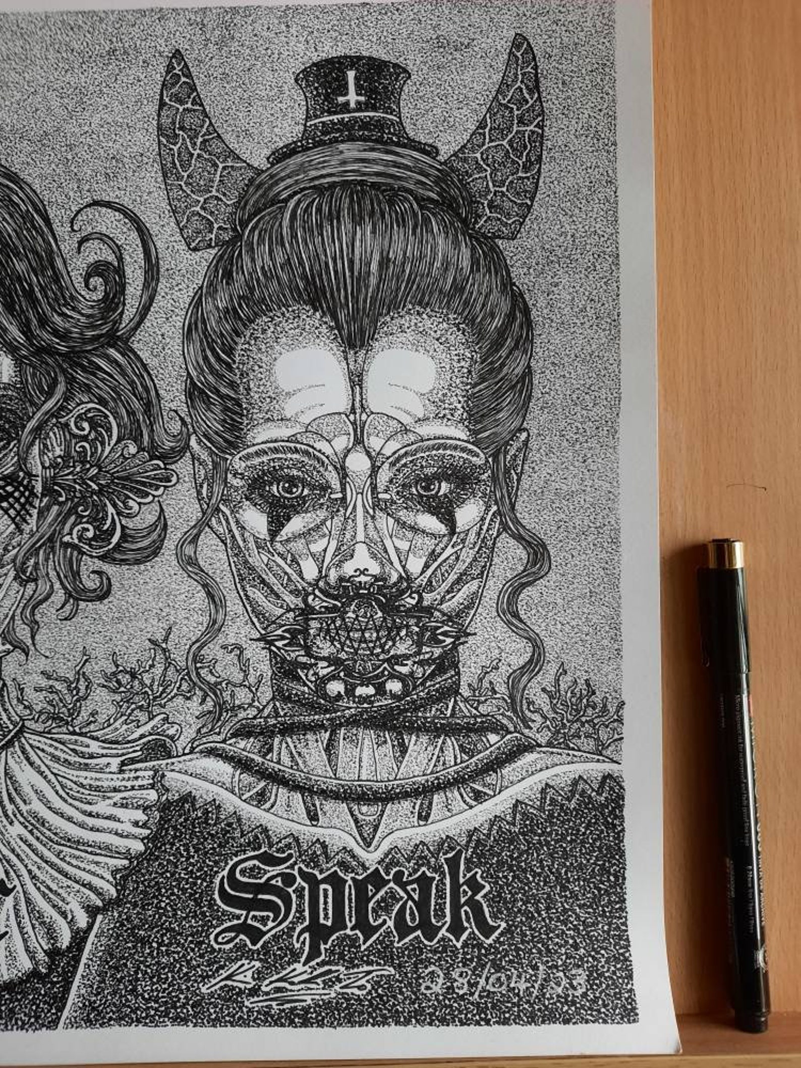 Unframed A3 Size see No Evil, Hear No Evil, Speak No Evil, Original ...