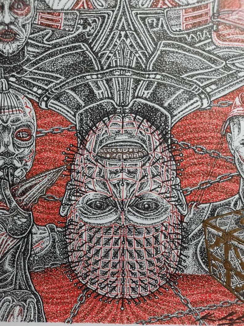 Unframed A3 Size "hellraiser Cenobites" From Hellraiser Movies, Tattoo ...
