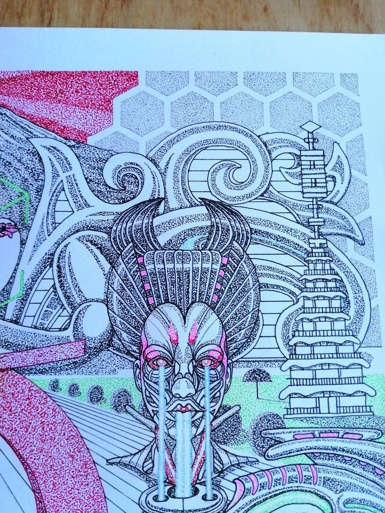 Unframed A3 Size Drawing of metropolis Original, Architectural Graphic ...
