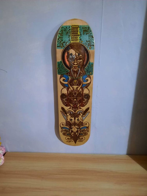 Unframed unmasked Tattoo Pyrography wood Burning - Etsy