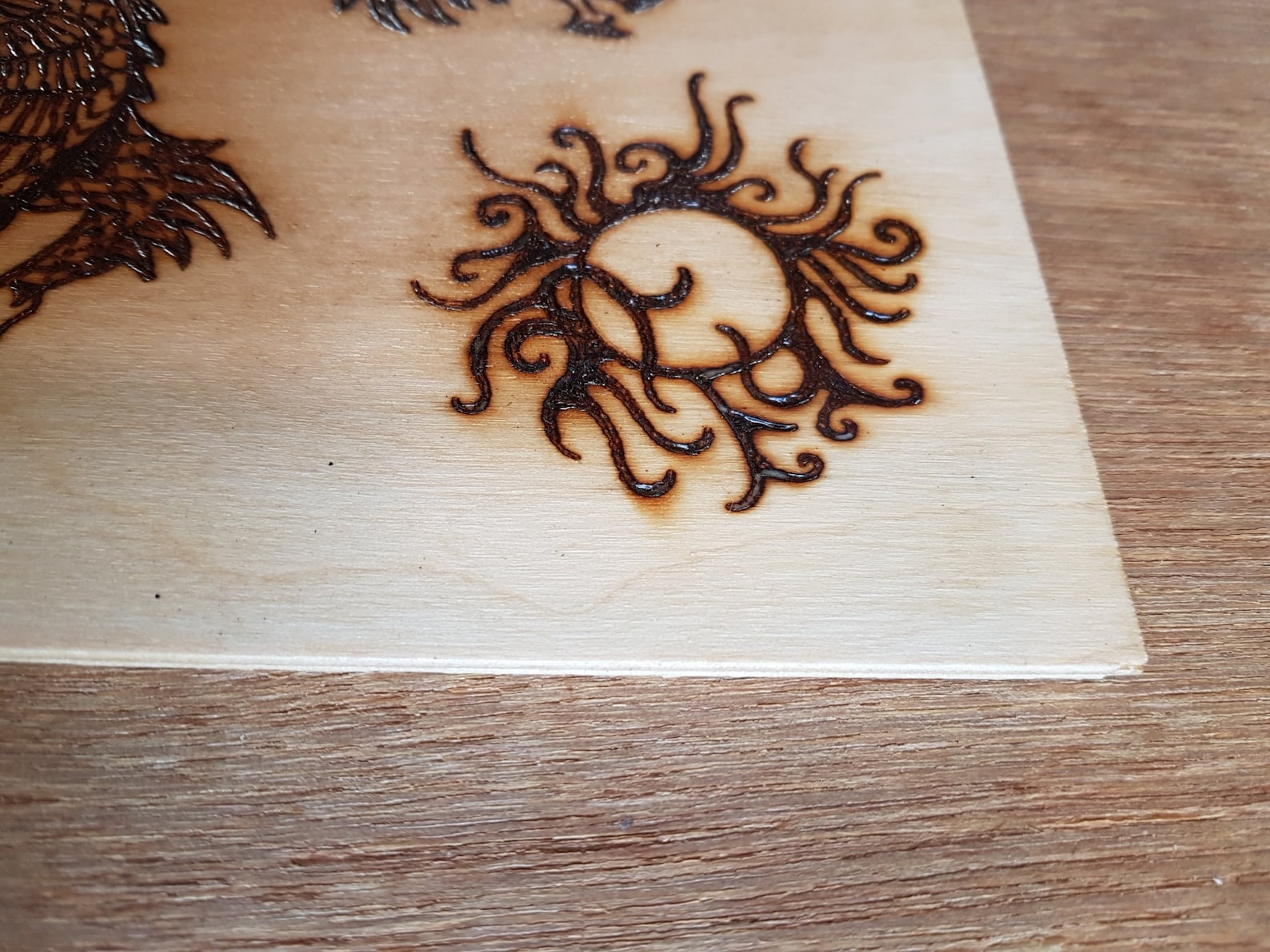 Unframed A4 Size Chinese Dragon With Guilin Landscape Tattoo Pyrography ...