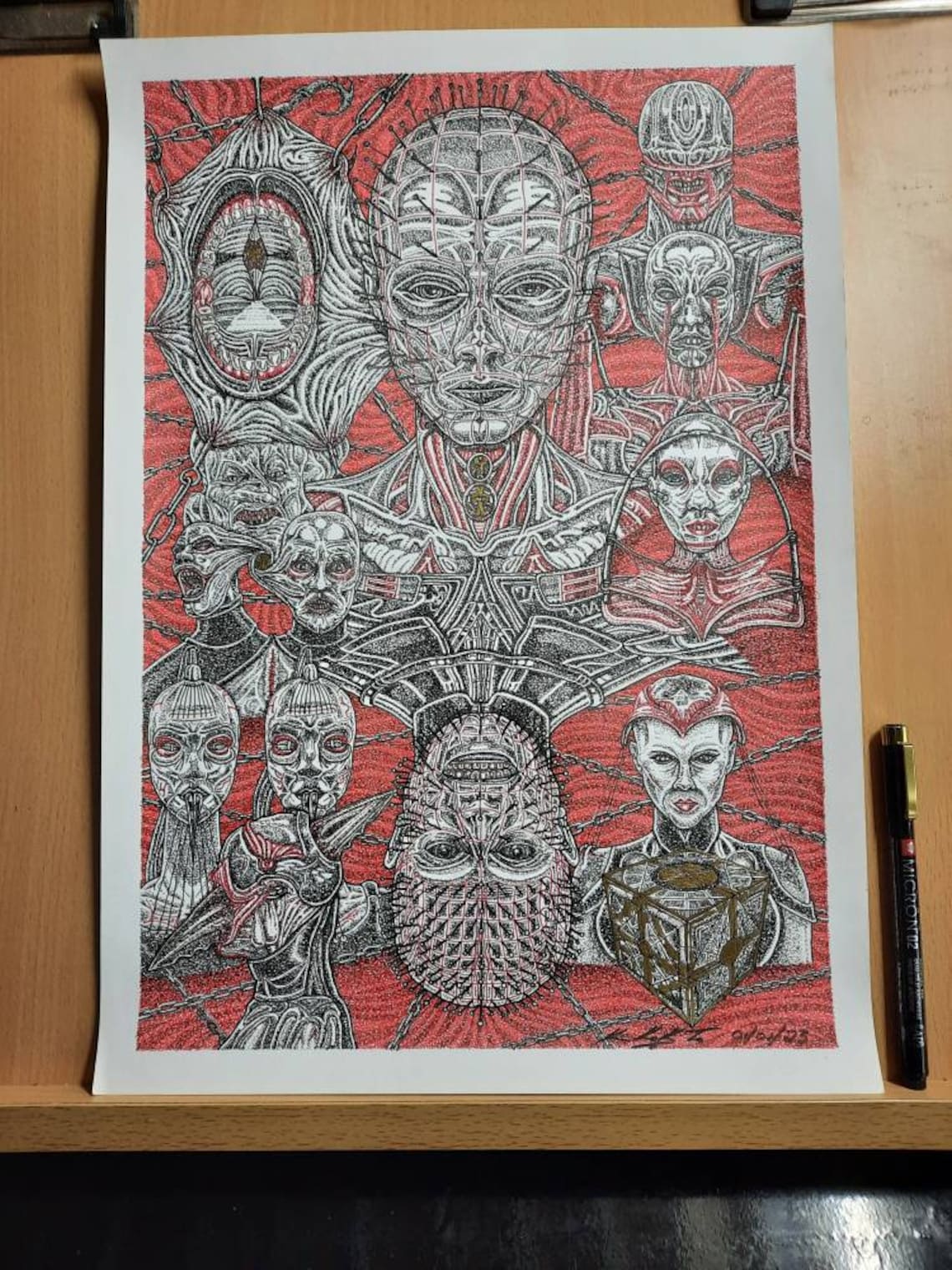 Unframed A3 Size hellraiser Cenobites From Hellraiser Movies, Tattoo ...