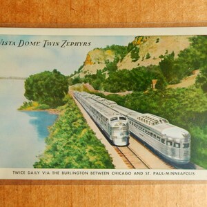 Burlington Route. Twin Zephyrs-chicago & Minneapolis. 1930-40s ? - Etsy