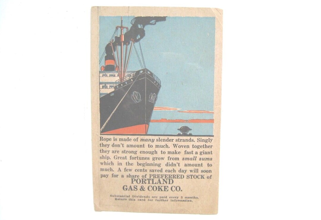 Portland, Oregon. Portland Gas & Coke Co. Flyer - Etsy